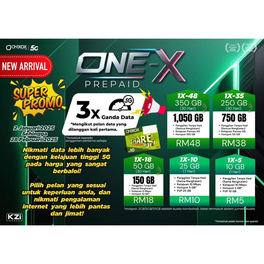 ONEXOX SIM 4G Prepaid & Postpaid Unlimited Call Plan | Shopee Malaysia