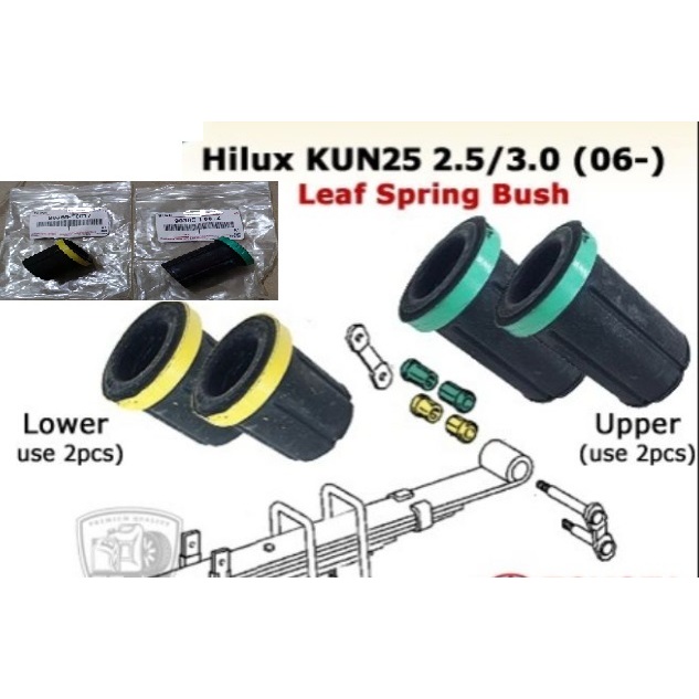 Toyota hilux leaf spring bush (Short) 100% toyota original for vigo ...