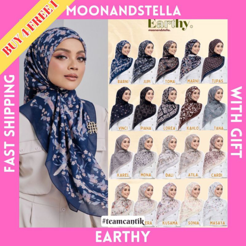 TUDUNG MOONANDSTELLA EARTHY REVIERA BAWAL COTTON MURAH | Shopee Malaysia