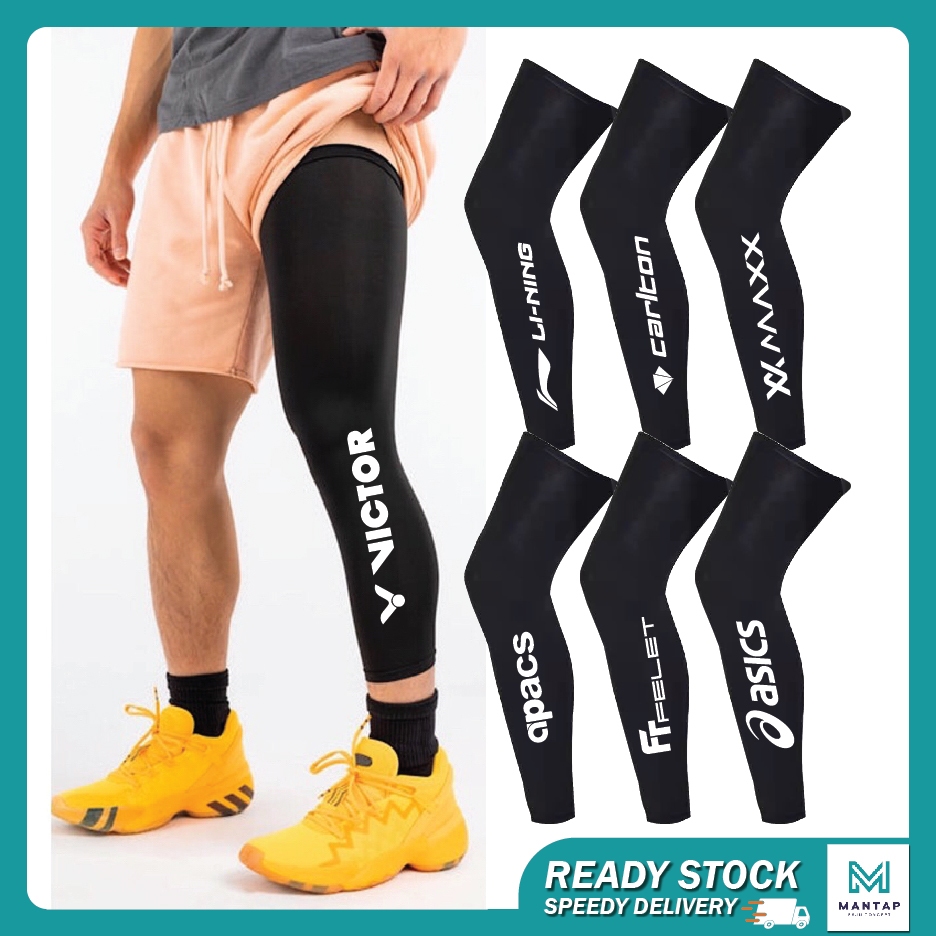 1 PCS LEG SLEEVES BADMINTON Compression GEAR Men Knee Pads Brace LENGAN ...