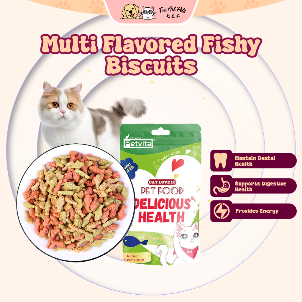 Funny U Cat Treats - Chicken & Fish Biscuits with Catnip - Hairball ...