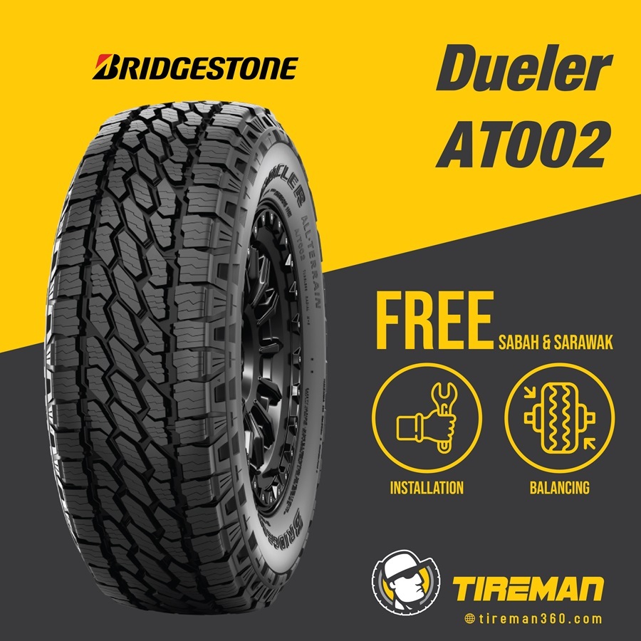 Bridgestone Dueler AT002 15 16 17 18 Inch Tayar Tire (FREE INSTALLATION/Delivery) SABAH SARAWAK ...