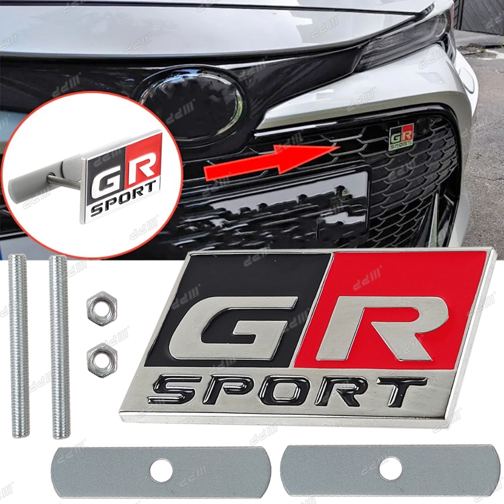 TOYOTA GR SPORT Front Grill Grille Metal Logo Emblem For Toyota Camry ...