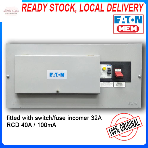 EATON MEMGUARD Metal Distribution Box Consumer Unit Single Phase DB Box ...