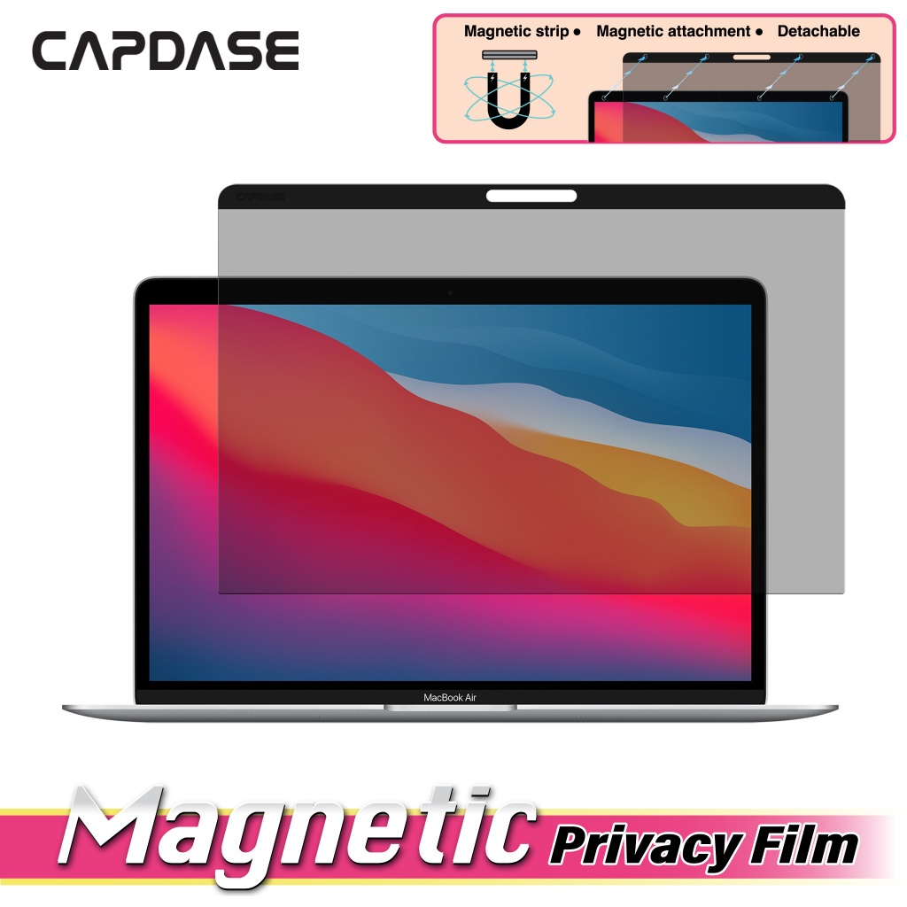 CAPDASE Magnetic DMF Privacy Film For MacBook models Detachable Anti Spy Film Instant Snap-On ...