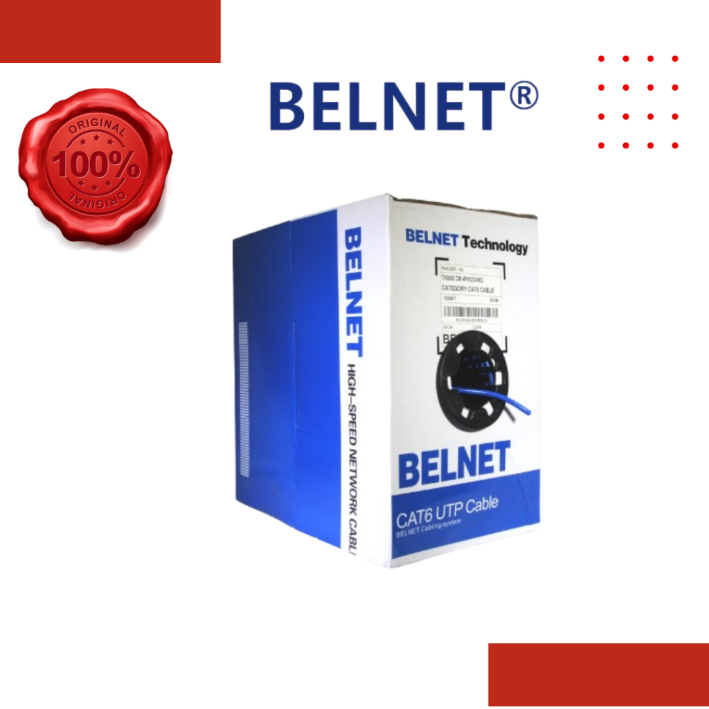 BELNET CA370 CAT6 CABLE COPPER 305M PER ROLL (BLUE) | Shopee Malaysia