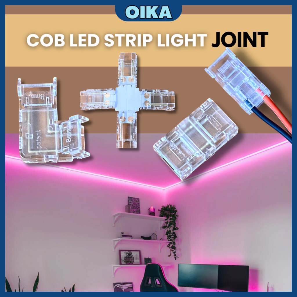 [8MM] COB LED Strip Light Joint Lamp Connector | Shopee Malaysia