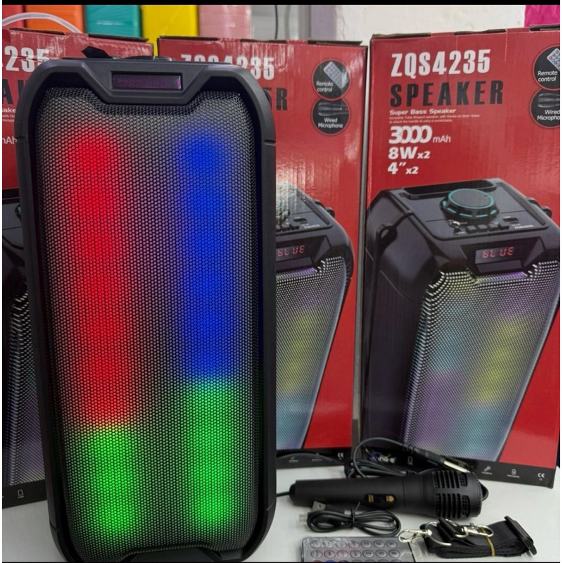 SING-E SUPER BASS BLUETOOTH SPEAKER WITH KARAOKE MICROPHONE AND CONTROL ZQS-4235 | Shopee Malaysia