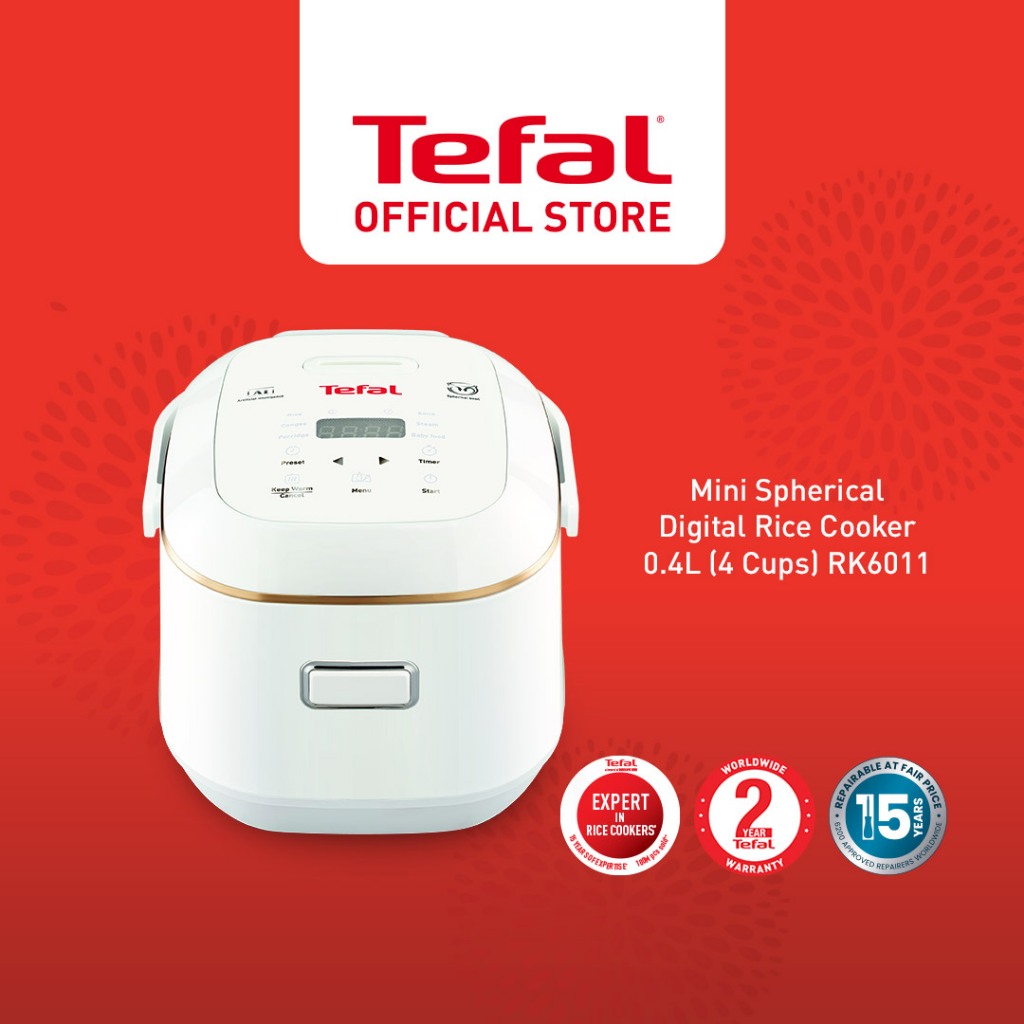 Tefal Mini Spherical Fuzzy Logic Rice Cooker 0.7L (RK6011) | Shopee ...