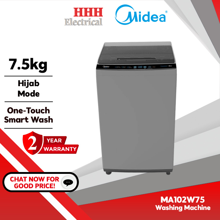 Midea 7.5kg Fully Auto Washing Machine MA102W75 Mesin Basuh Auto with ...