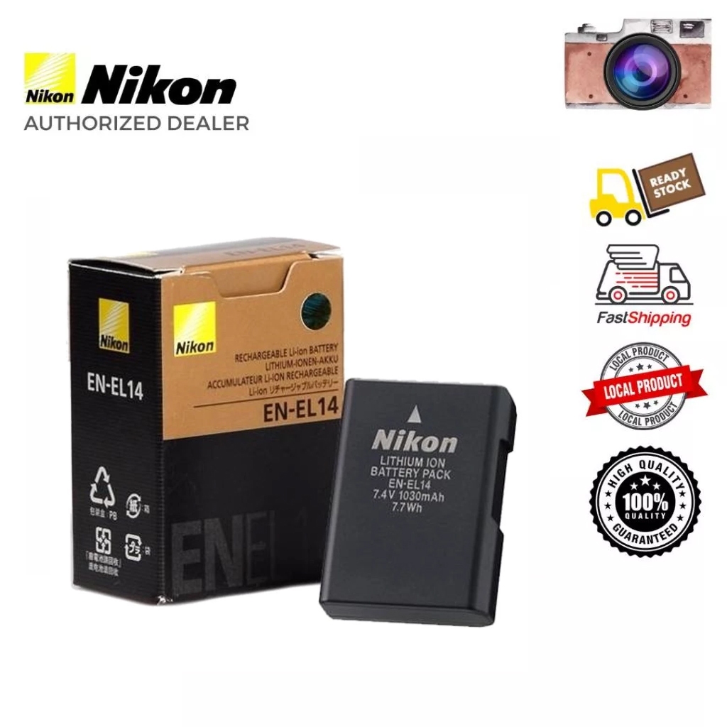 NIKON EN-EL14 en-el14a LITHIUM ION BATTERY PACK EN-EL14 FOR Nikon D3100, D3200, D3300, D5100 ...