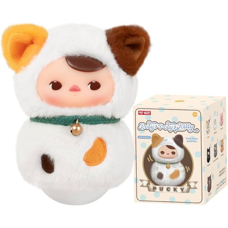 Original Authentic Pop Mart Pucky Roly-Poly Kitty Vinyl Plush Blind Box ...