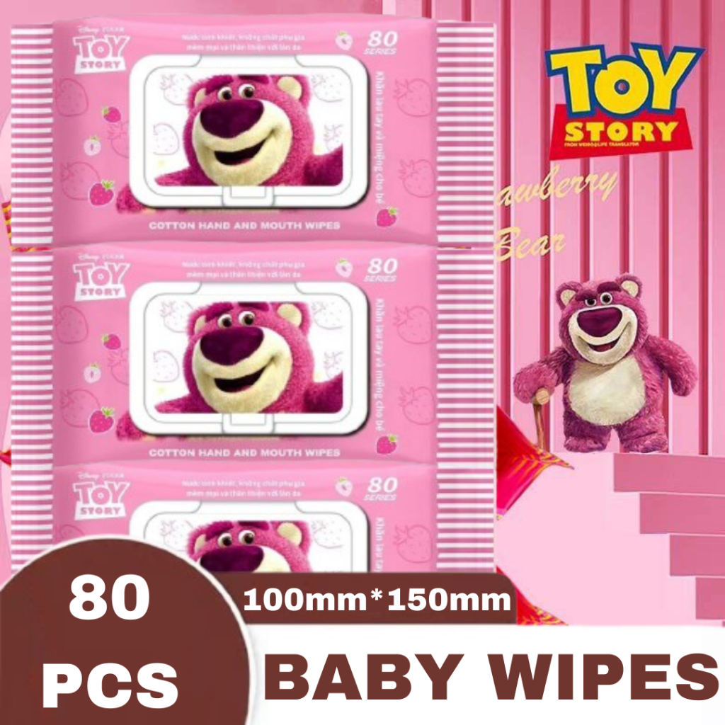 (80Pcs) 1Pack Lotso Cartoon Tissue Tisu Baby Wipes Baby Paper Towels ...