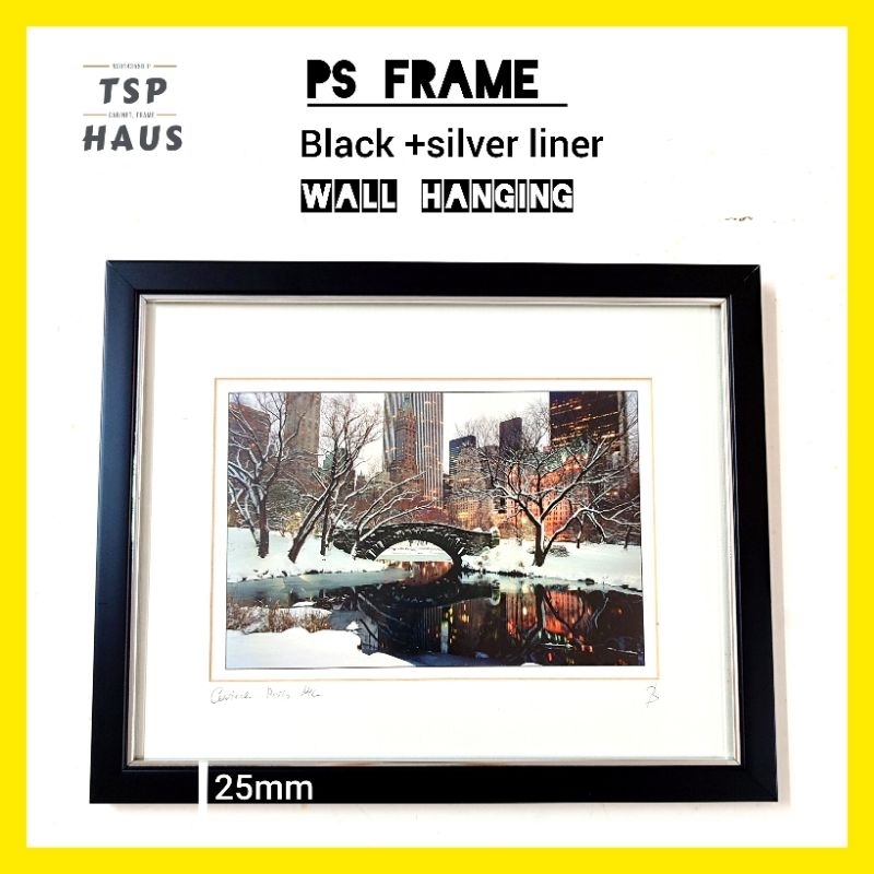 5R|6R|8R|A4|10R|11R|12R|A3 Black Silver PS Photo Frame Wall hanging for ...