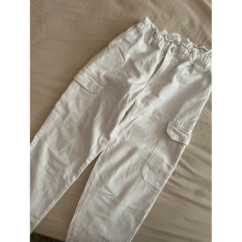 Padini White Cargo Pants (Pre-loved) | Shopee Malaysia