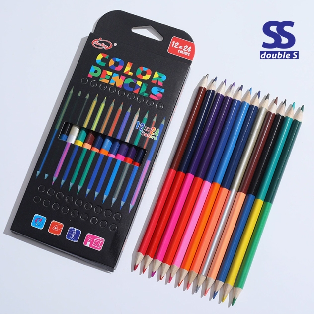 Color Pencil 12 PCS =24 colour | Shopee Malaysia