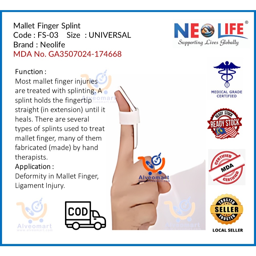 Mallet Finger Splint Size Available : Universal Brand : Neolife ...