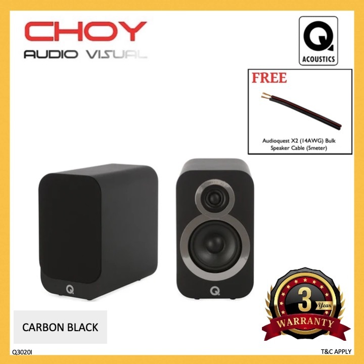 Q Acoustics 3020i Bookshelf Speaker Pair + Free Gift | Shopee Malaysia