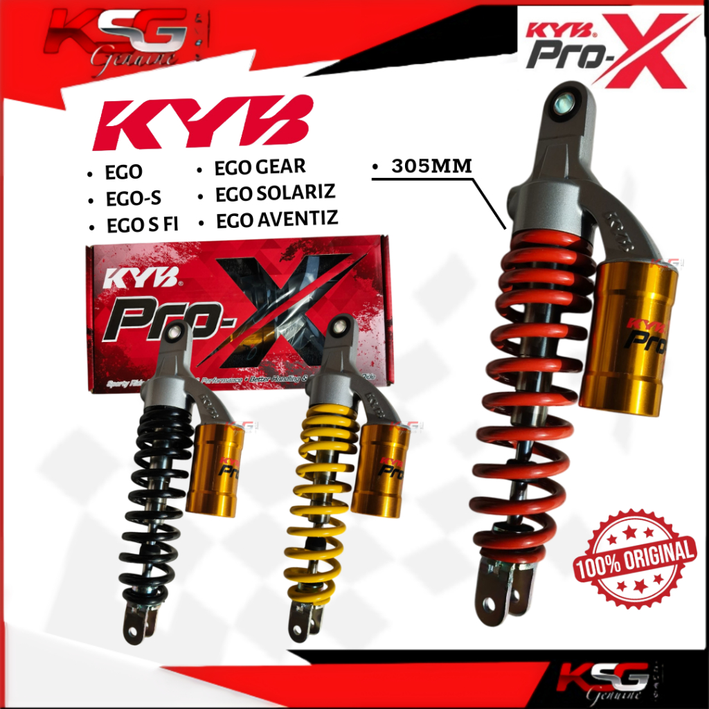 KYB PRO X ABSORBER YAMAHA EGO EGO-S EGO S FI EGO GEAR SOLARIZ AVANTIZ [100% ORIGINAL] MONOSHOCK ...
