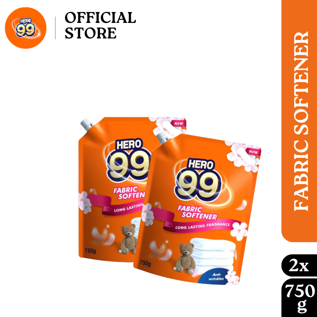 HERO 99 FABRIC SOFTENER | 750g x 2 | LONG-LASTING FRAGRANCE | ANTI ...