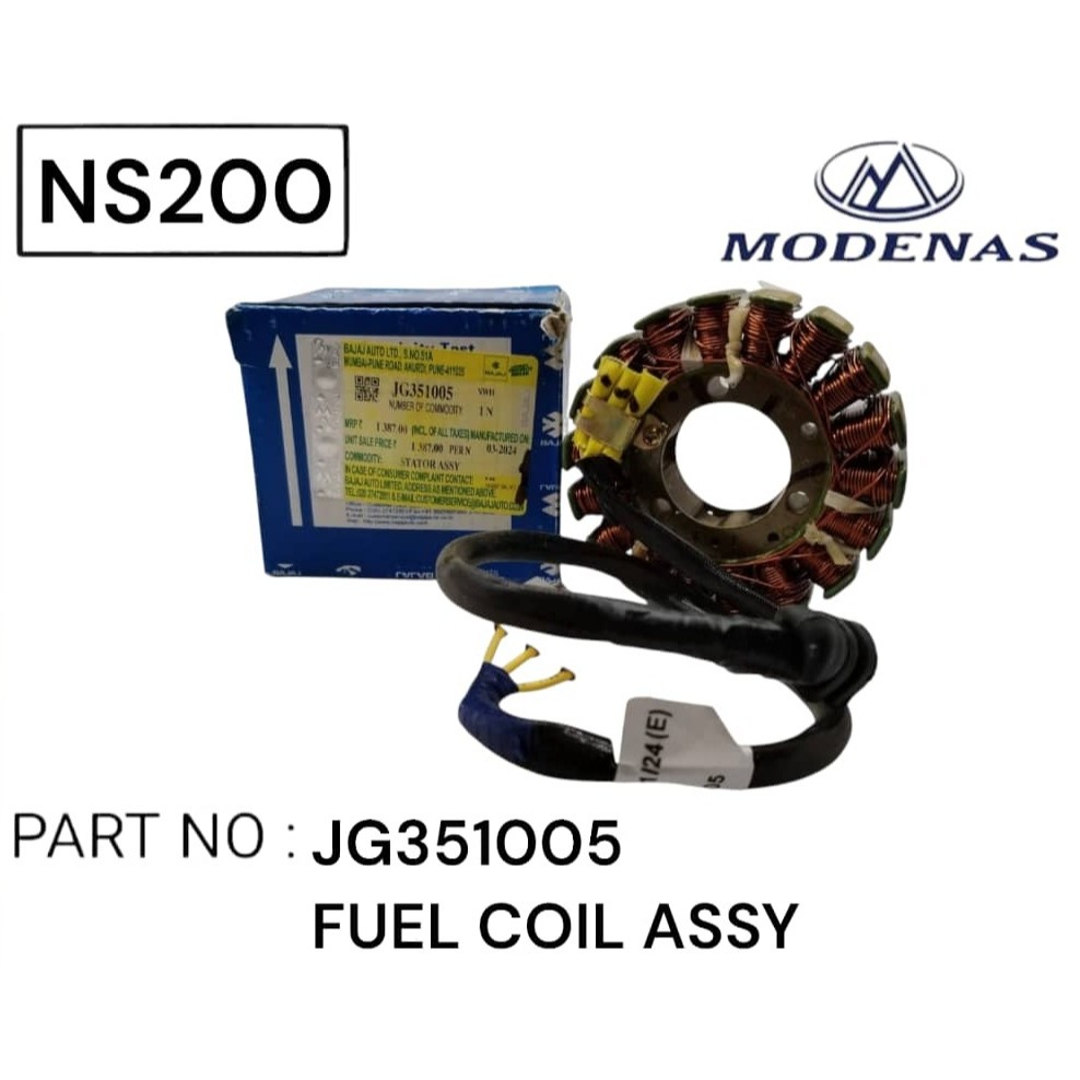 JG351005 MODENAS PULSAR NS200 FUEL COIL ASSY ORIGINAL MAGNET COIL NS ...