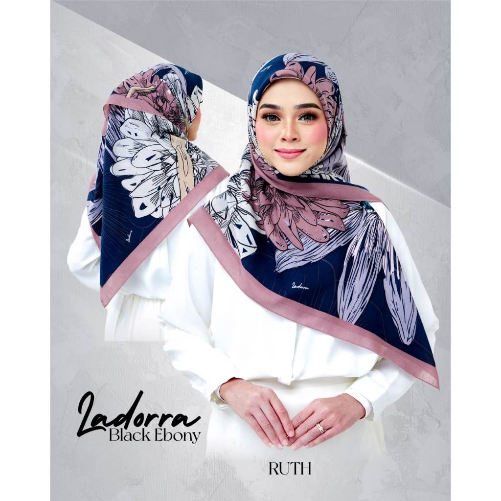 [ZS] TUDUNG KEKABOO LADORA COTTON B45 - BLACK EBONY RUTH | Shopee Malaysia