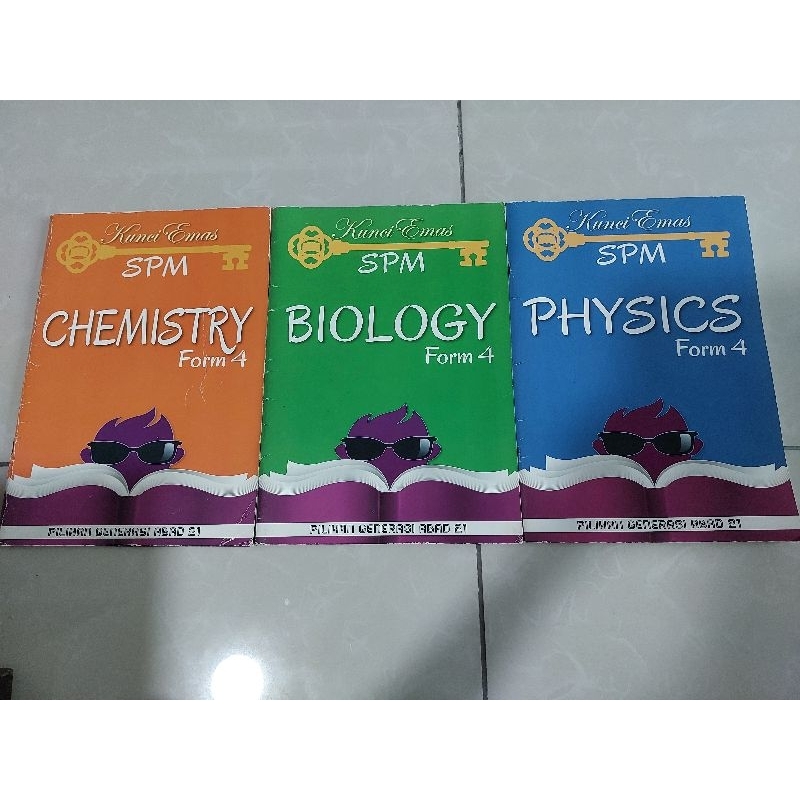 SASBADI SPM KUNCI EMAS PHYSICS & BIOLOGY & CHEMISTRY 3 BOOKS FORM 4 💥95 ...