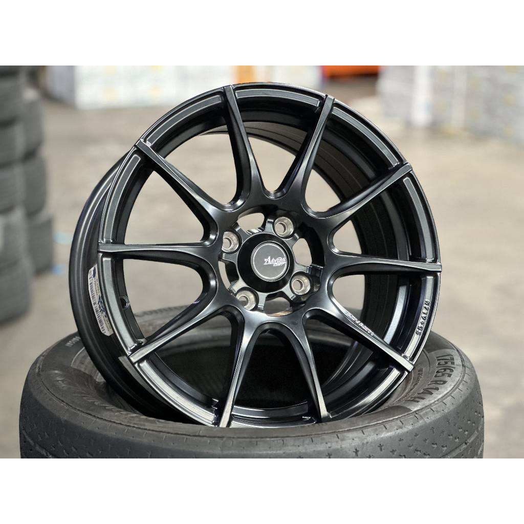 NEW 15X7J Advanti Proto Rim (set of 4) Black 4X100 for City Jazz Vios Yaris Myvi Mazda 2 Ativa ...