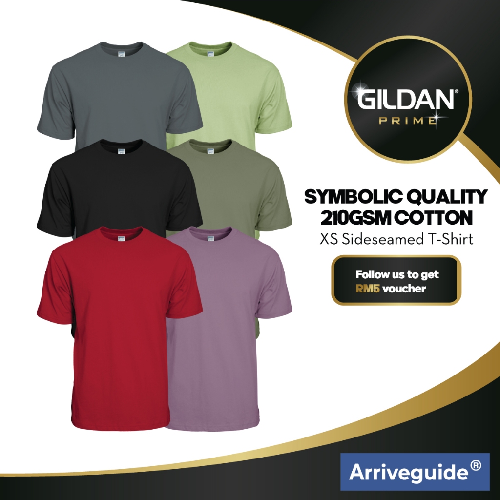 Gildan Prime x Arrive Guide XS Symbolic Cotton 210gsm Siro Compact T ...