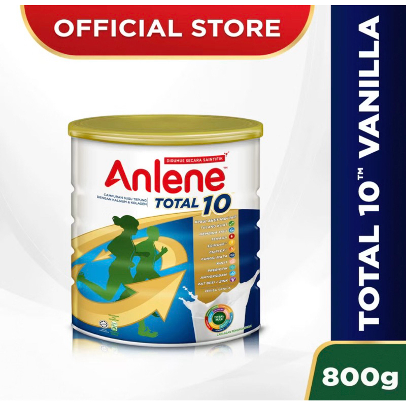 ANLENE Total 10 High Calcium & Collagen Adult Milk Powder Susu Tepung ...