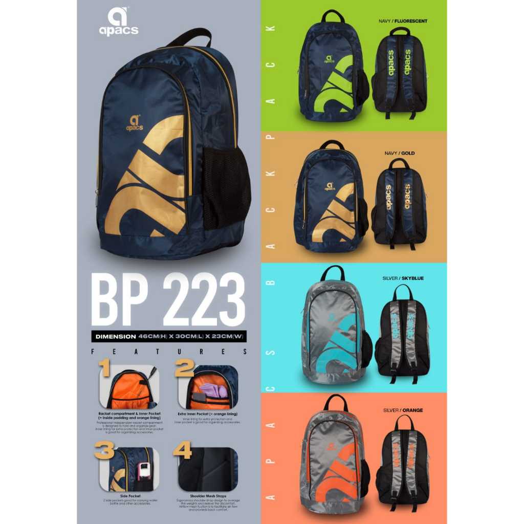APACS backpack BP 223 (100%Original) | Shopee Malaysia