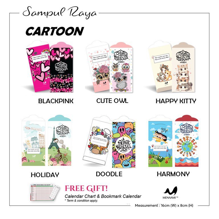 [ COMBO JIMAT POKET ] CARTOON SAMPUL DUIT RAYA ANGPAU PAKET MONEY ...