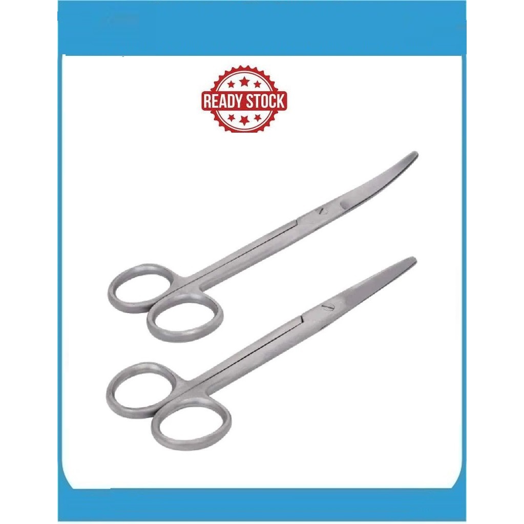 MAYO DISSECTING SCISSORS STRAIGHT AND CURVED 17CM SURGICAL MEDICAL USE ...