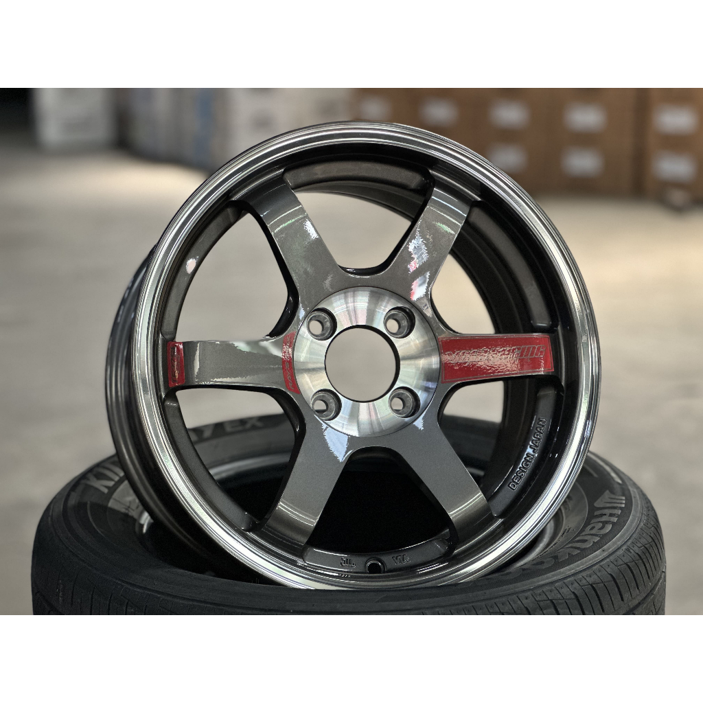 NEW 15X7J AOW TE37 SL Sonic Rim (set of 4) Gunmetal 4X100 for City Jazz Vios Yaris Myvi Mazda 2 ...