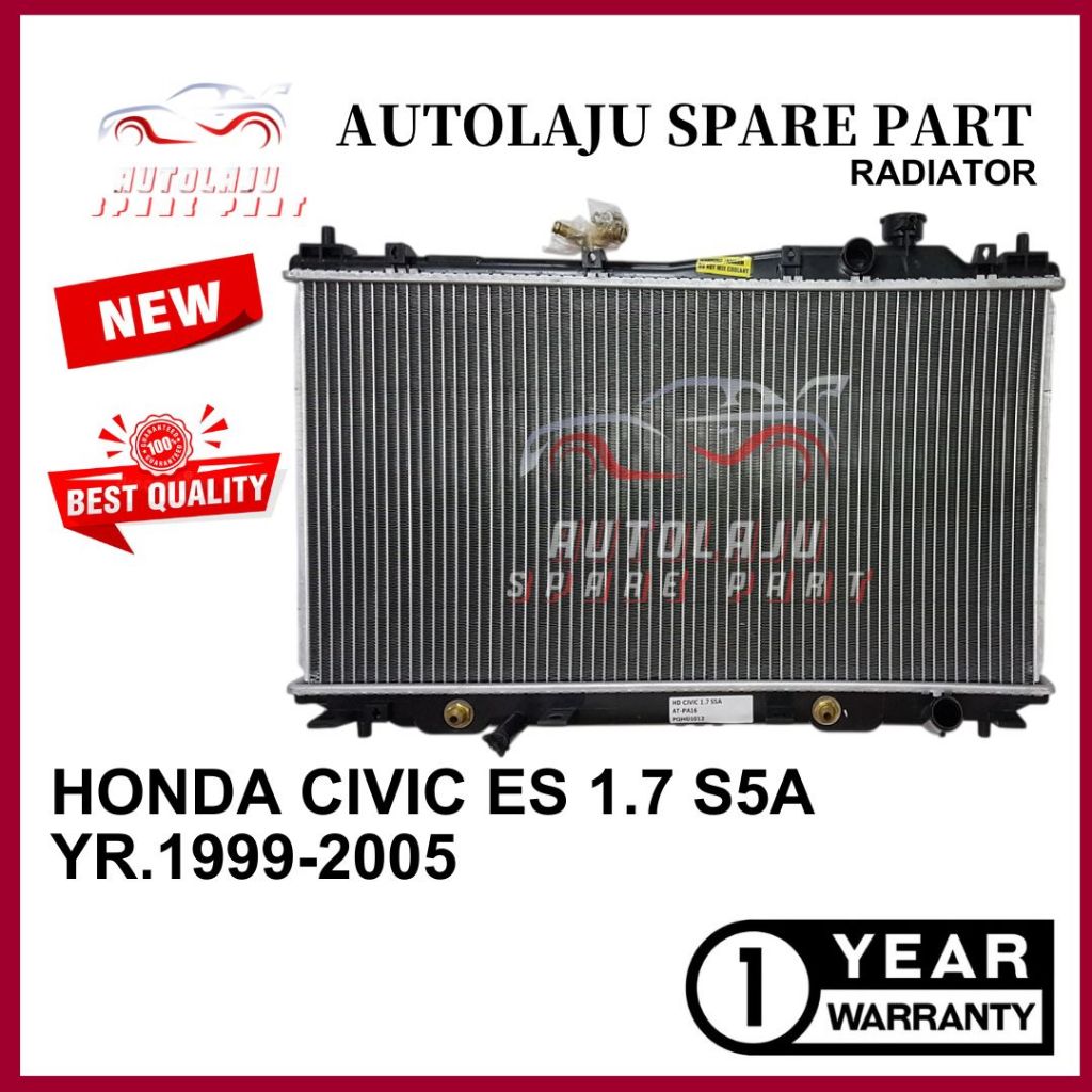 HONDA CIVIC ES 1.7 S5A RADIATOR HIGH QUALITY 1 YEAR WARRANTY | Shopee ...