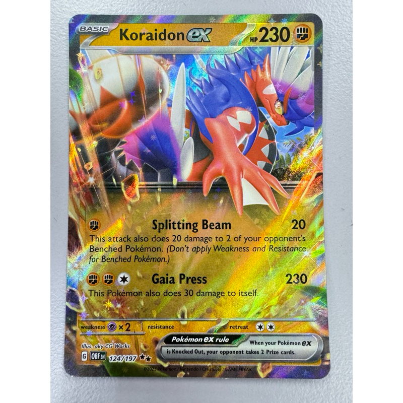 Fighting/Rock Type - Pokemon Card EX - Koraidon ex 124/197 | Shopee Malaysia