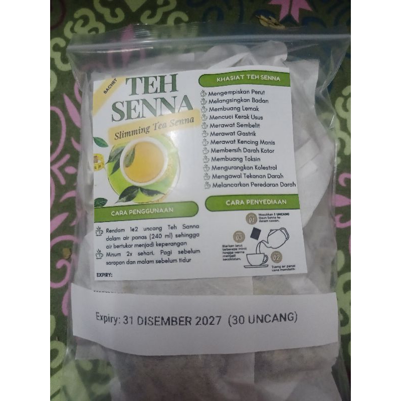 30 Sachets Original Sanna Tea / Detox / Teh Daun Jati Cina Maki/ 100% ...