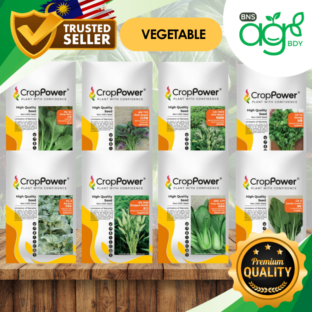 AgroBuddy x CropPower Benih Sayuran Berdaun Benih Kangkung Pak Choy ...