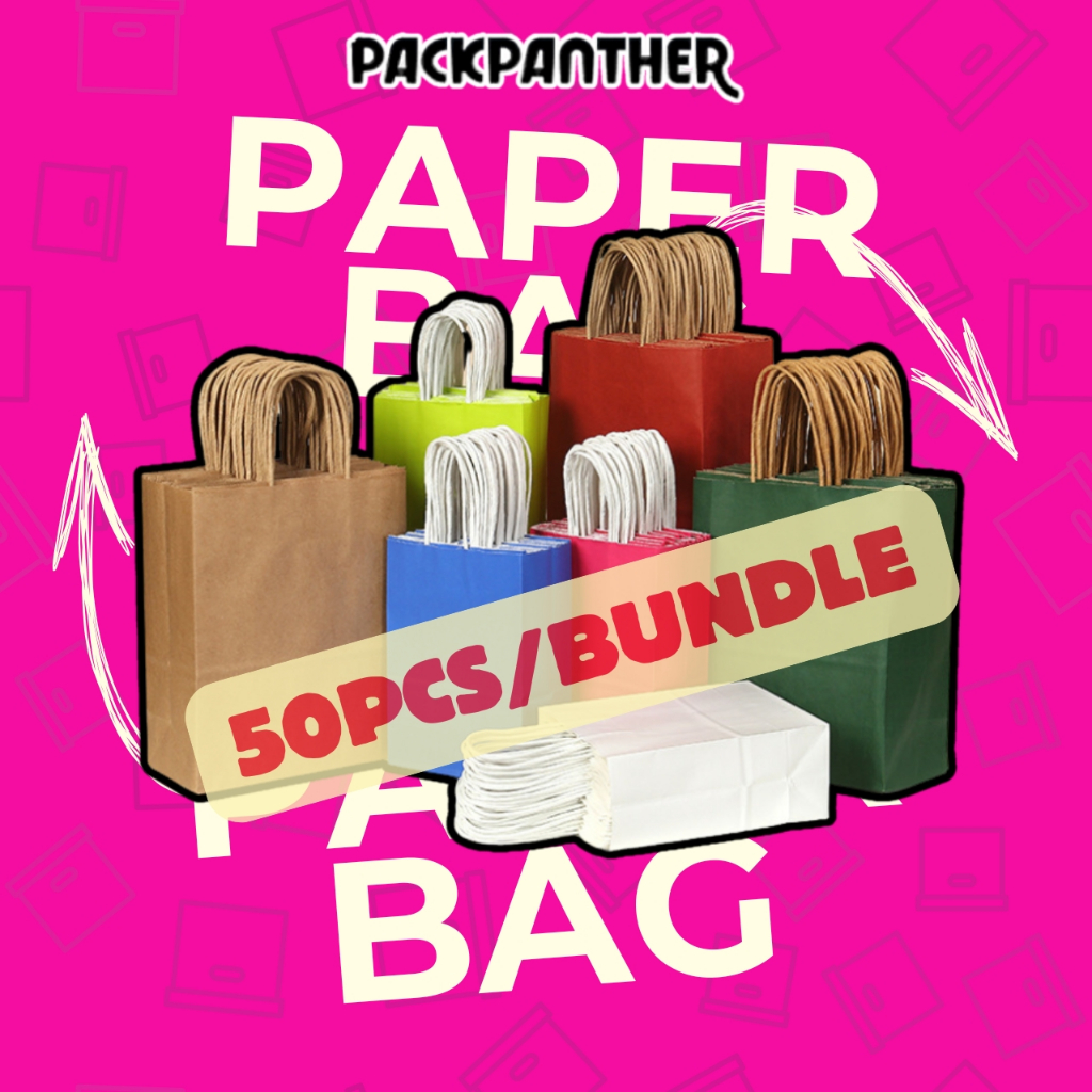 PACKPANTHER 50PCS Paper Bag Doorgift Goodies Bag Gift Bag Beg Goodies ...