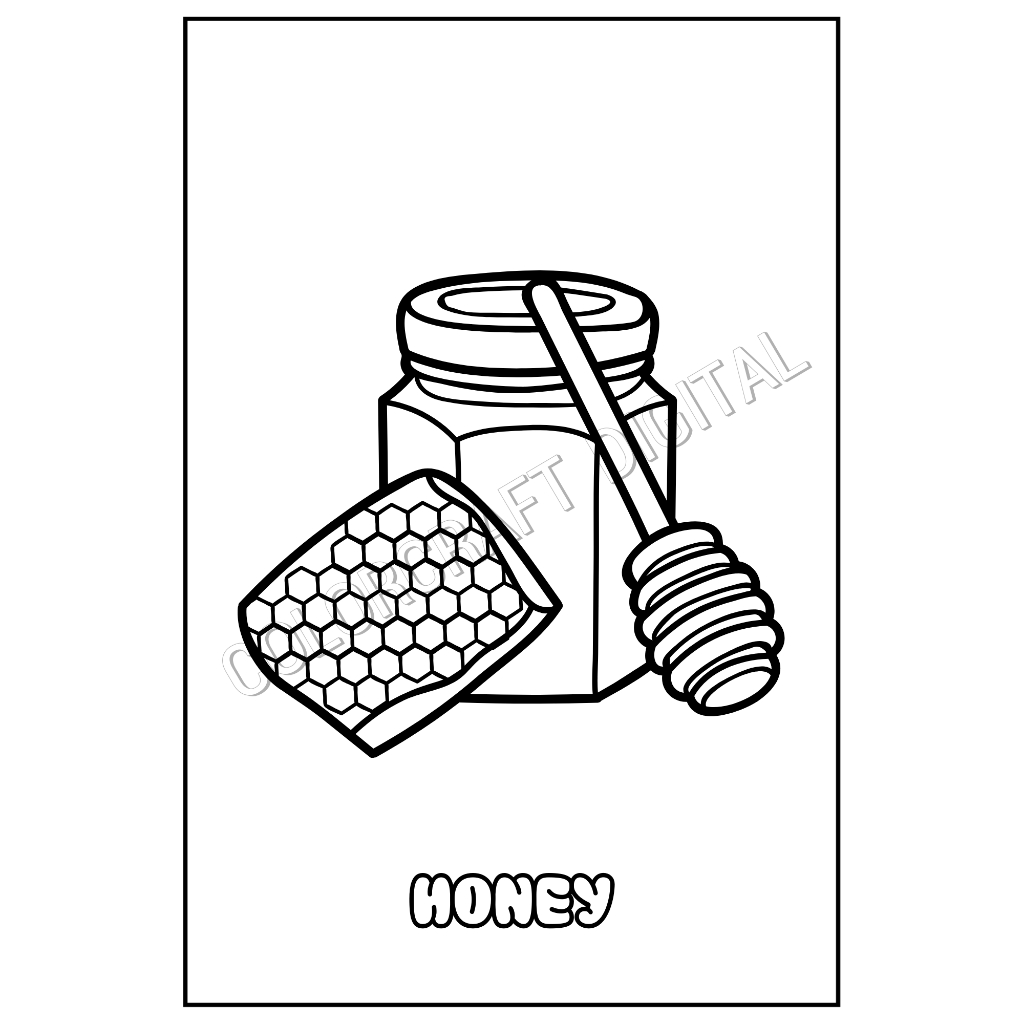[PDF PRINTABLE] Sweets - Honey | Coloring Page | Shopee Malaysia