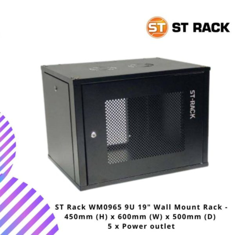 ST Rack WM0965 9U 19" Wall Mount Rack - 450mm (H) x 600mm (W) x 500mm ...