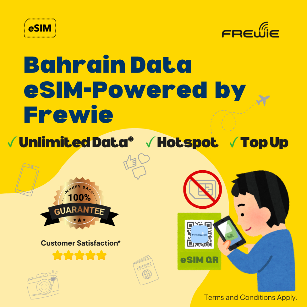 Bahrain eSIM Data Roaming | Unlimited Data | Topup Available | QR Code ...