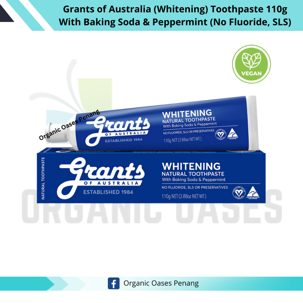 Grants of Australia Natural Whitening Toothpaste with Baking Soda ...