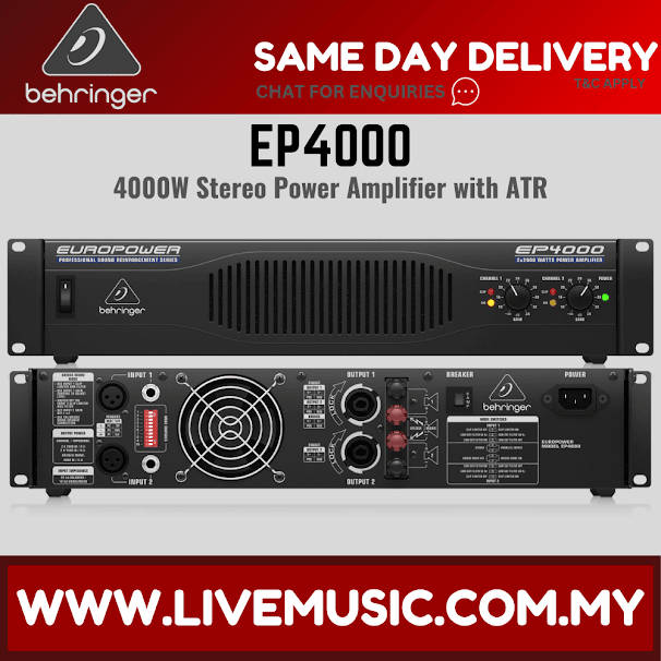 Behringer Europower EP4000 2-channel Power Amplifier ( EP-4000 / EP ...