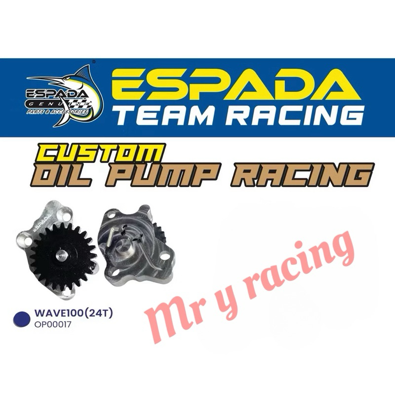 RACING OIL PUMP CNC EX5 HP EX5 DREAM WAVE 100 ESPADA 24T OIL PUMP ...