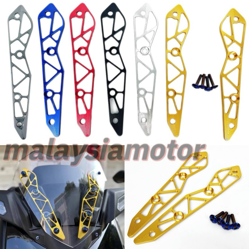 Yamaha XMAX250 V2 Windshield Bracket CNC Alloy With Screw Titanium Set ...