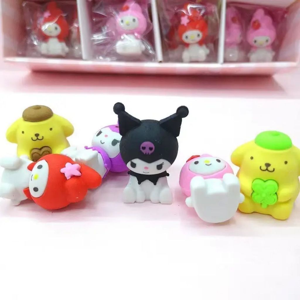 3D Eraser Sanrio Cartoon Pemadam Comel Sekolah School Kids Kanak Alat ...