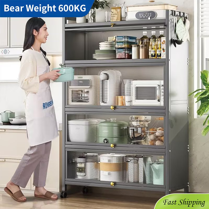 Rak Kabinet Dapur Carbon Steel Kitchen Organizer Storage Rack ...