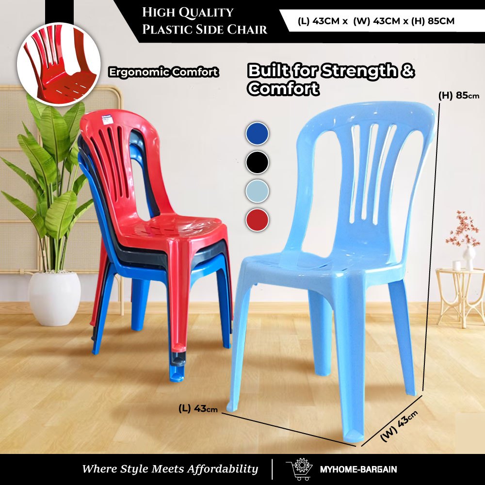 MYHOME |PLASTIC CHAIR | KERUSI PLASTIK | DINING CHAIR | KERUSI SANDAR ...