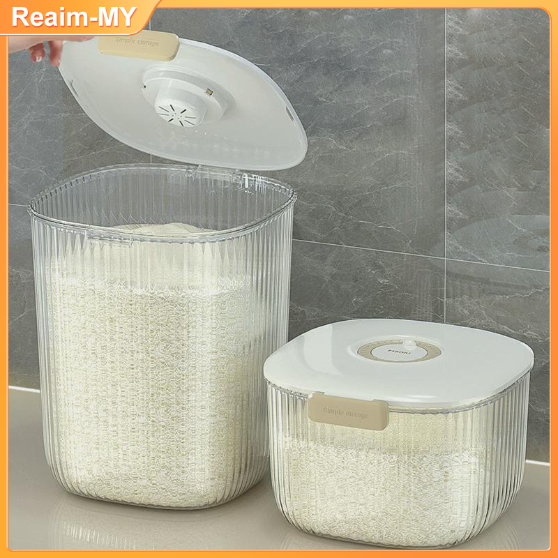 Moisture-proof Rice Storage Box 5/10KG Grains Bucket Sealed Insect ...